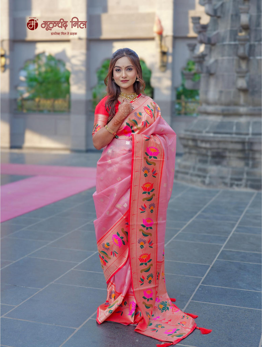 Luxury Tissue Paithani Saree – Moolchand Mill Pvt Ltd